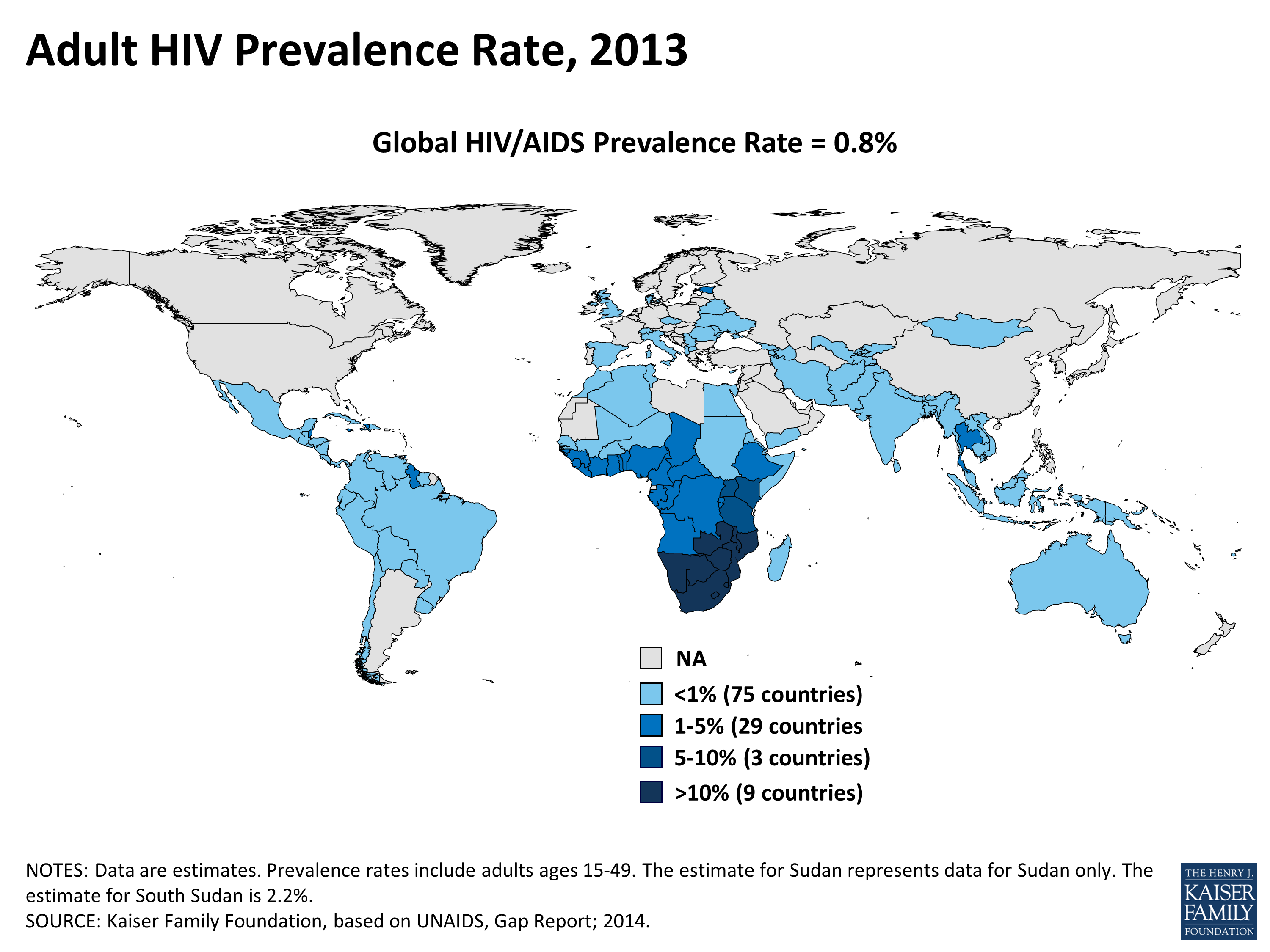 adult-hiv-prevalence-rate-2013-globalhealth | KFF