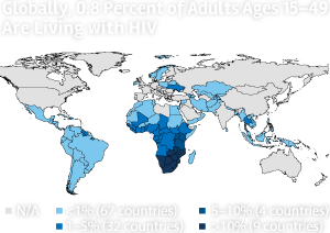 globally-.8-percent-living-with-hiv_map | KFF