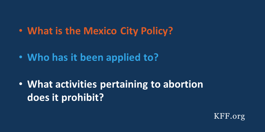 New Resource Explains the Impact of the Mexico City Policy | KFF