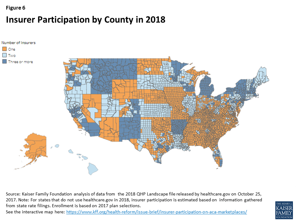 Insurer Participation in the 2018 Individual Marketplace | KFF