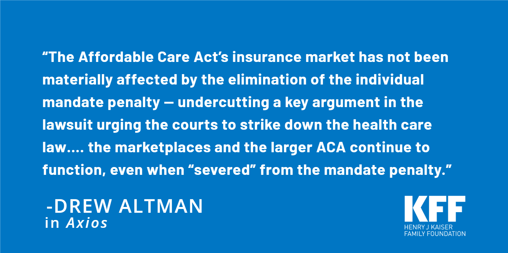 The ACA is Doing Fine Without a Mandate Penalty | KFF
