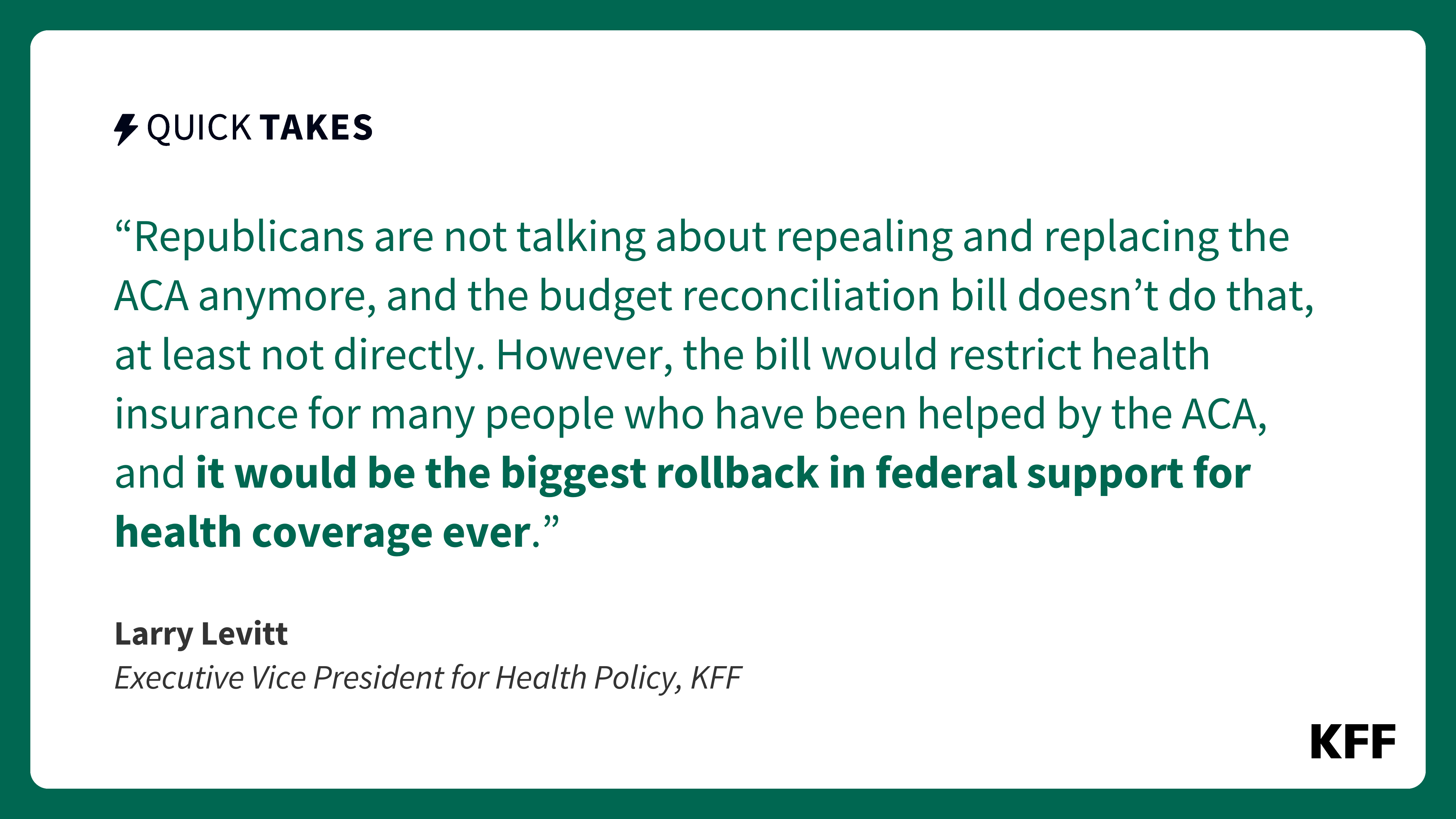 The Biggest Rollback in Federal Support for Health Coverage Ever | KFF