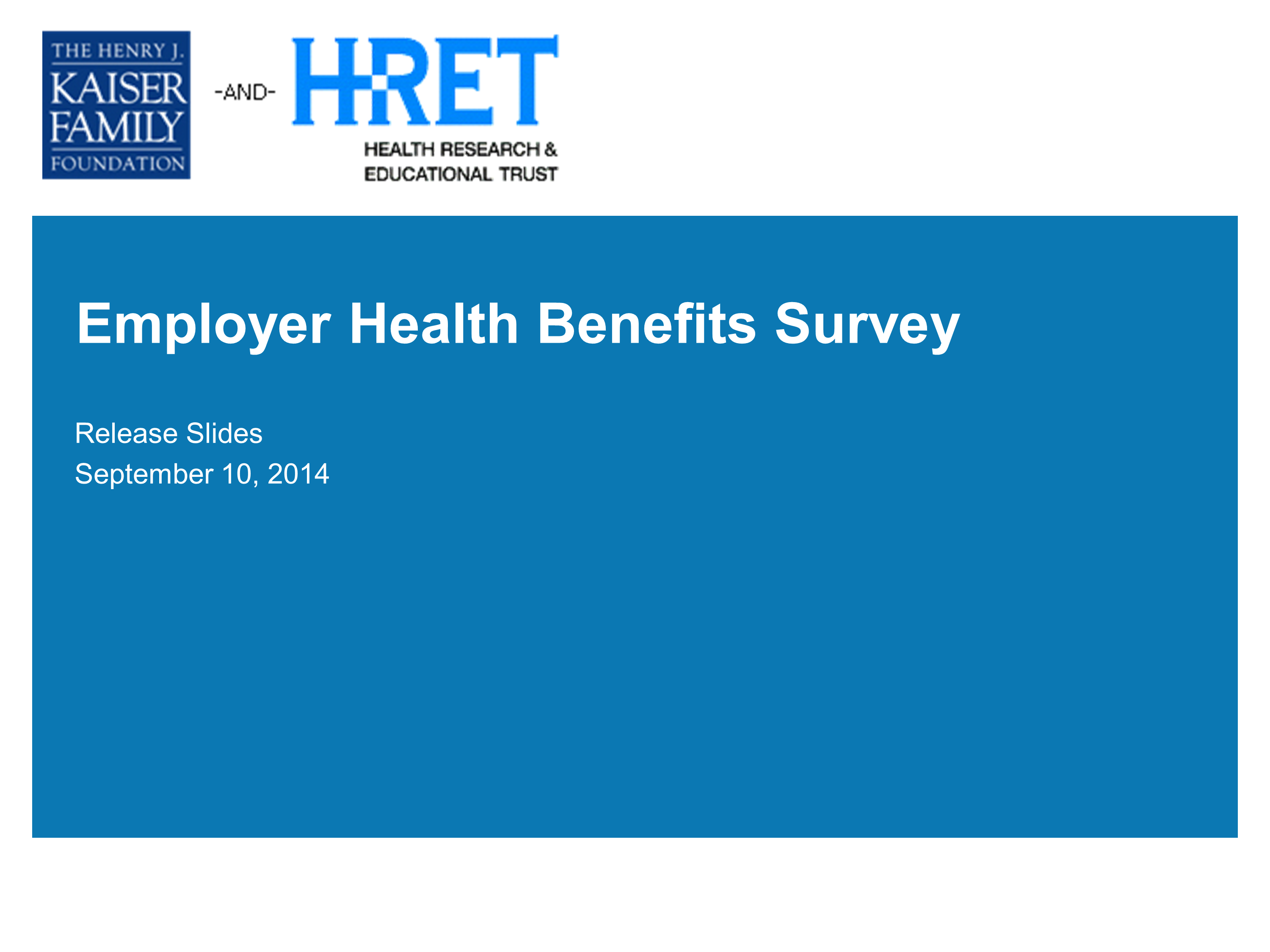 2014 Employer Health Benefits Chart Pack | KFF