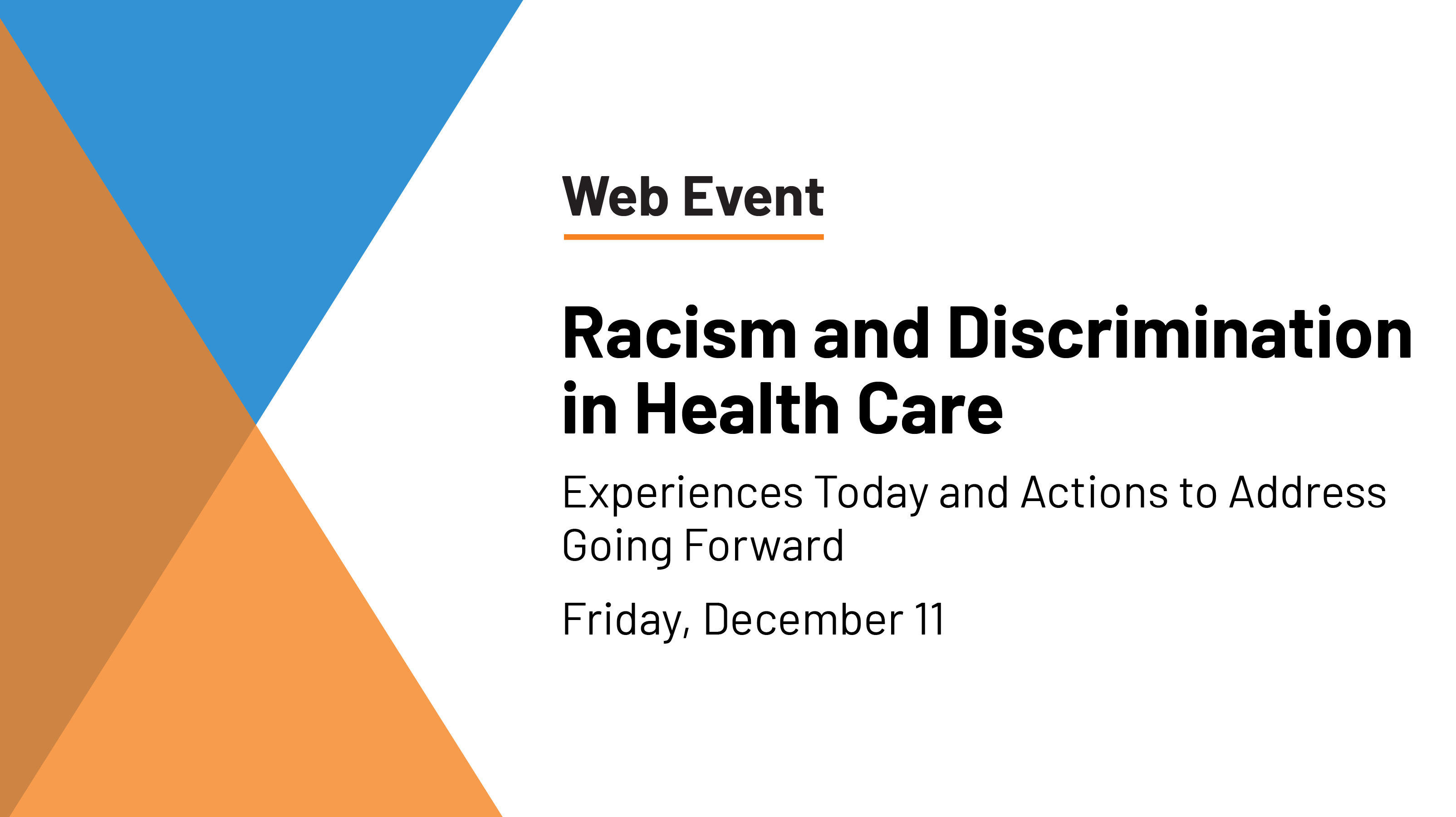 Web Briefing: Racism and Discrimination in Health Care - Experiences ...