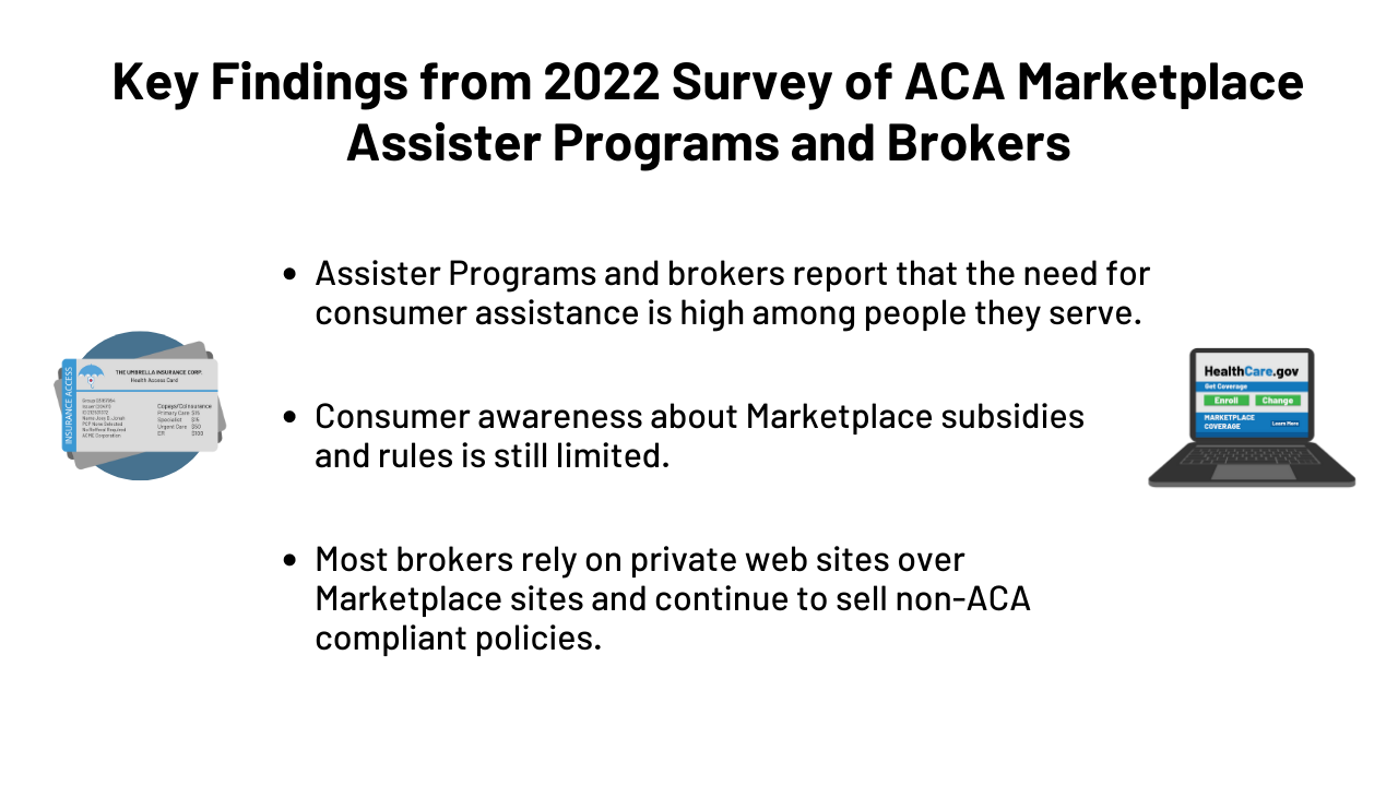 2022 Survey of ACA Marketplace Assister Programs and Brokers | KFF
